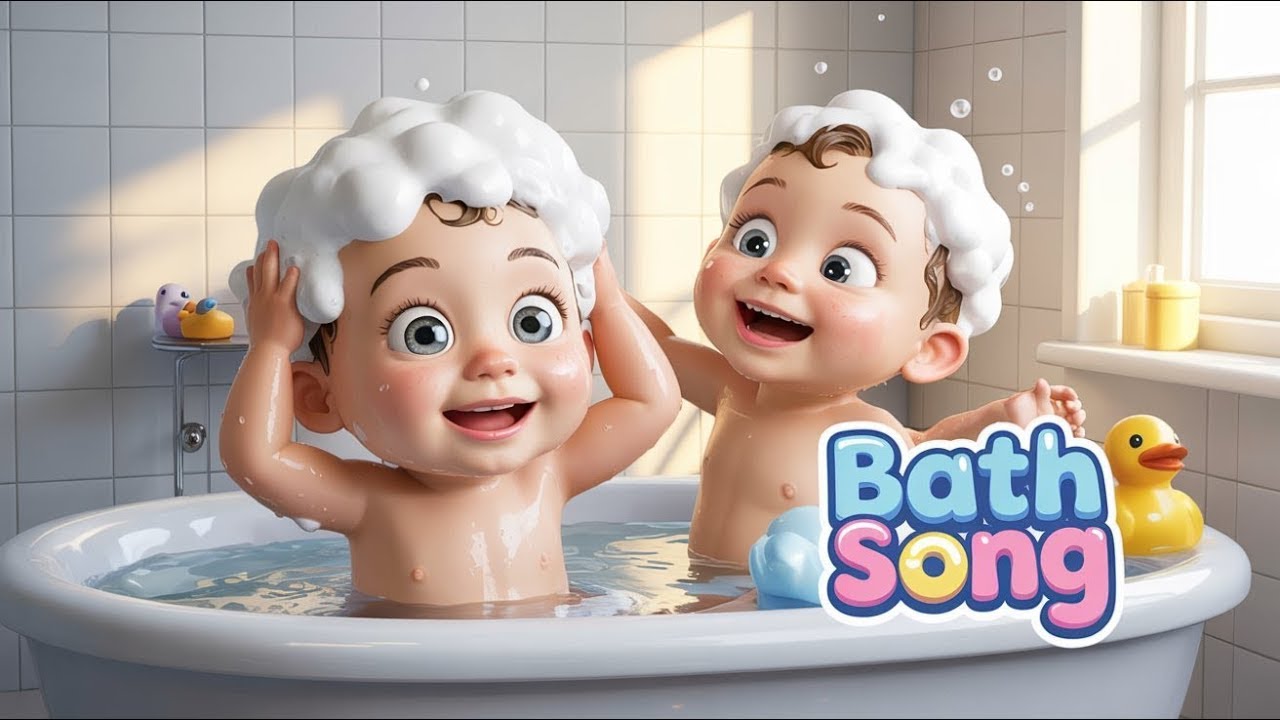Bath Song for Kids | Fun & Bubbly Nursery Rhymes - YouTube