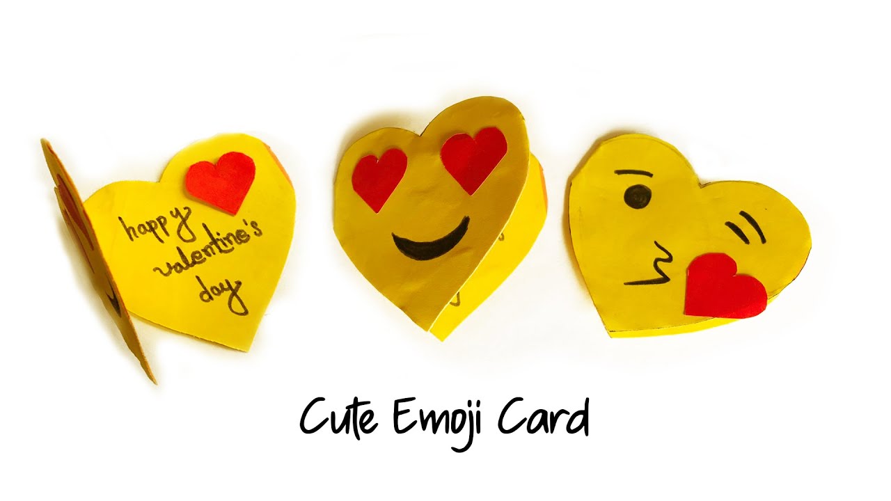 Cute Emoji Card for Valentine's Day | DIY Emoji Craft Ideas | Fun Paper ...