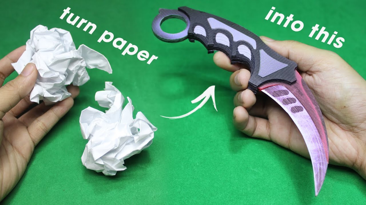 Paper Crafts That Impress Autotronic CS GO Karambit Knife Easy DIY Tutorial YouTube paper-crafts-that-impress-autotronic-cs-go-karambit-knife-easy-diy-tutorial-youtube
