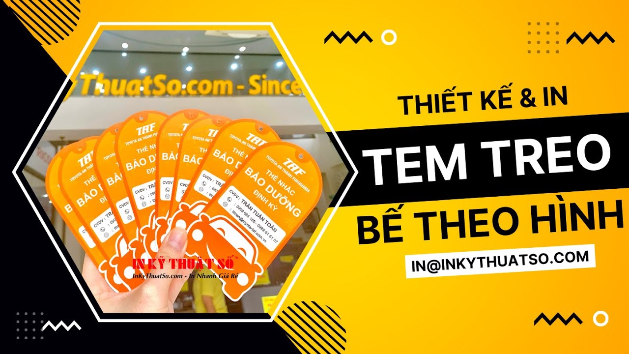 In tem treo, làm tem mác treo, in tem nhãn mác sản phẩm, quần áo, máy ...