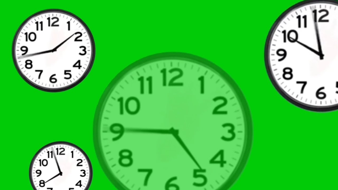 Clock green screen fast - YouTube