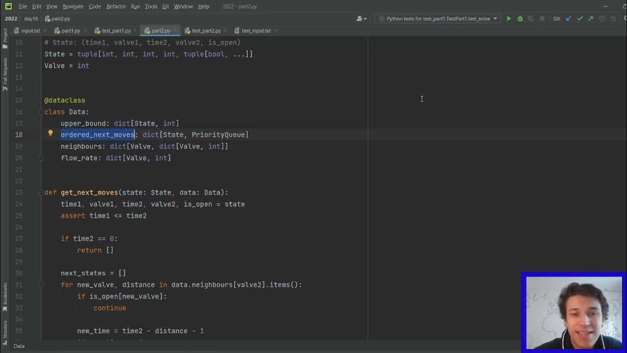 Advent of Code 2022, Day 16, Python Solution - YouTube