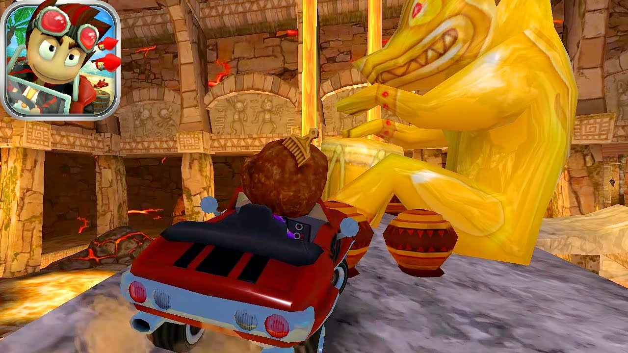 Smash a monkey statues To Open Short Cut | Beach Buggy Racing 2014 PC ...