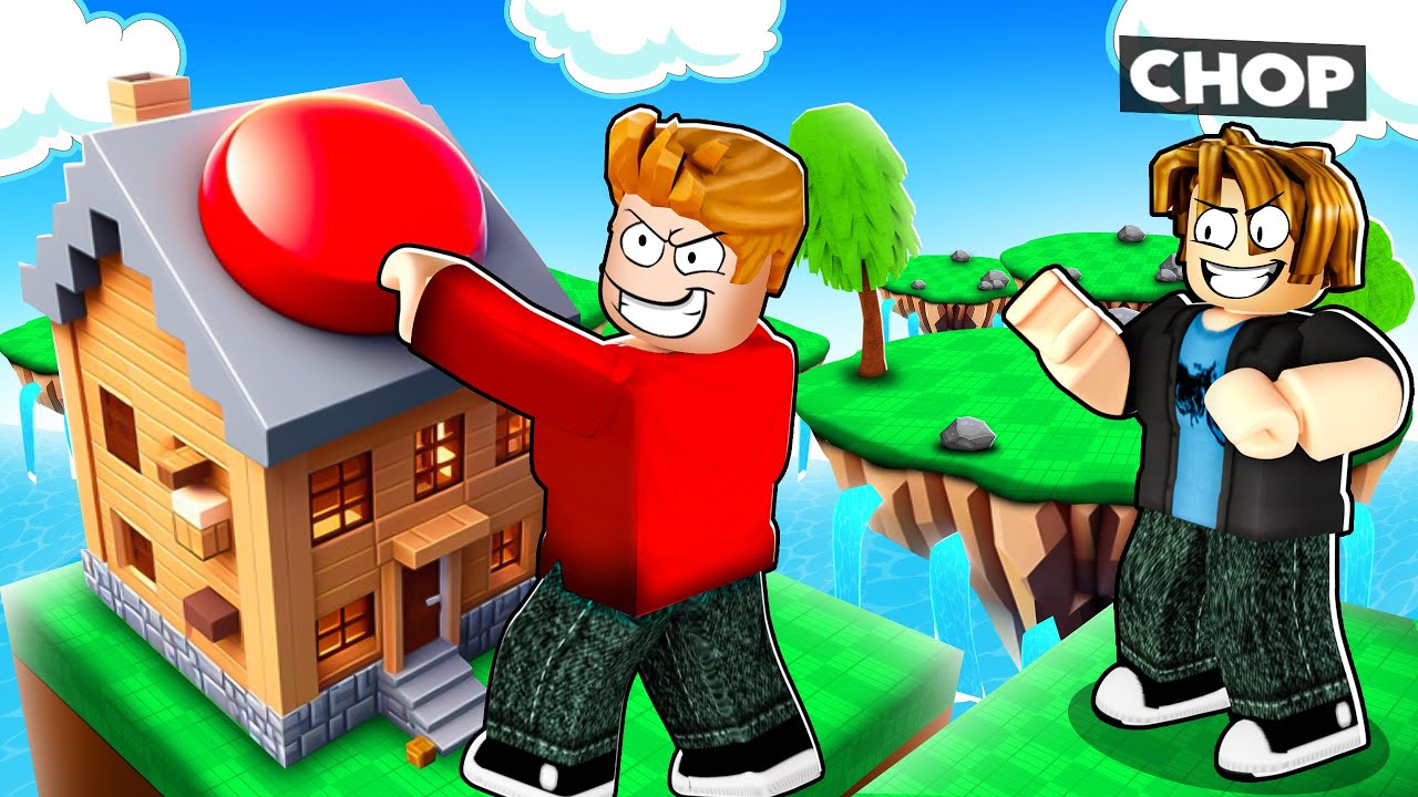 ROBLOX CHOP AND FROSTY PLAY CLICK THE BUTTON TO BUILD HOUSE - YouTube