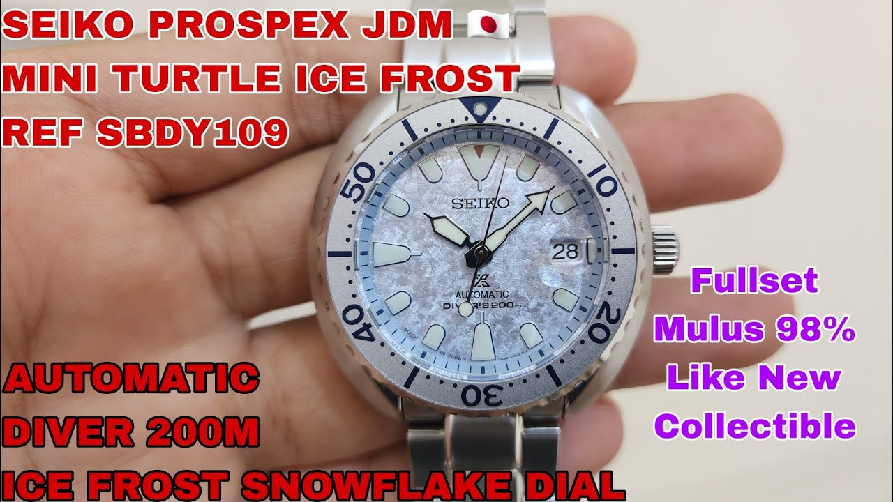 SOLD SEIKO PROSPEX SBDY109 MINI TURTLE ICE FROST JDM FULLSET MULUS LIKE ...