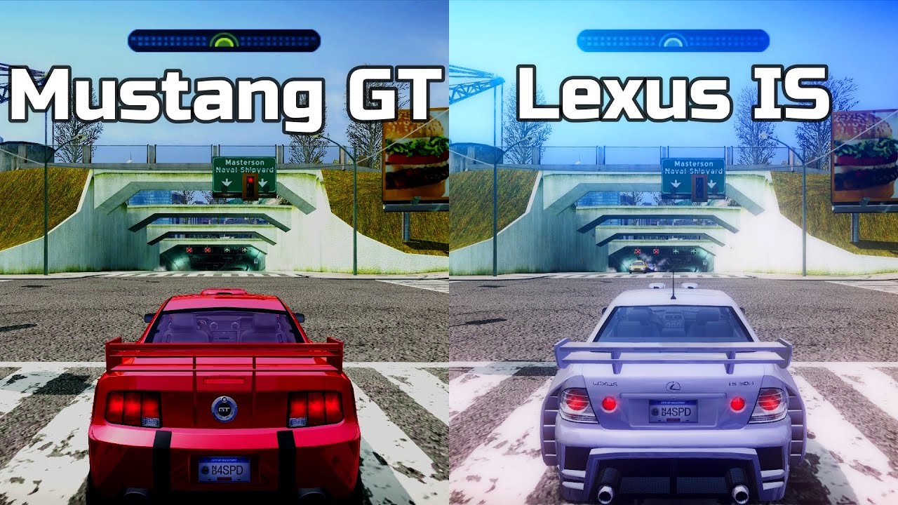 NFS Most Wanted: Ford Mustang GT vs Lexus IS 300 - Drag Race - YouTube