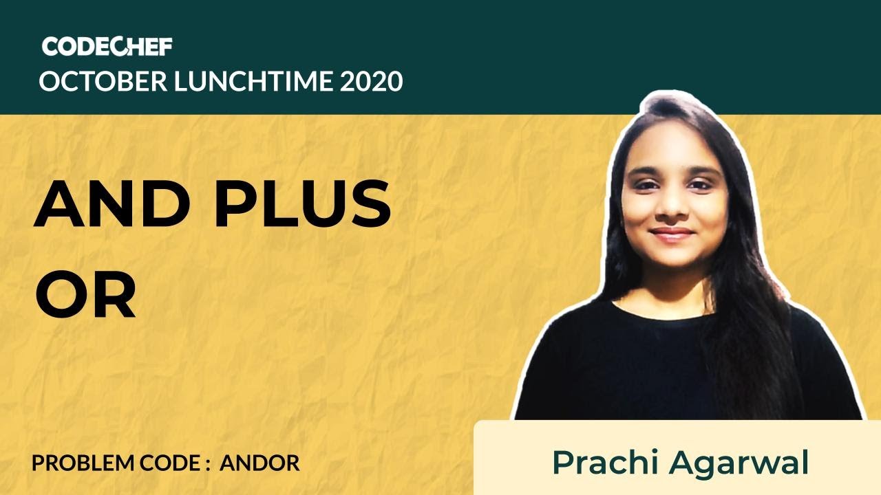 And Plus Or Andor October Lunchtime 2020 Prachi Agarwal Youtube