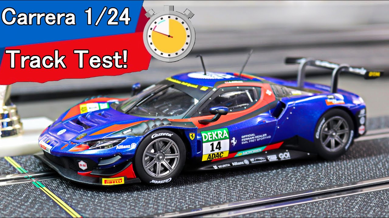 Carrera Ferrari 296 GT3 Emil Frey Racing 124 TRACK TEST! - YouTube