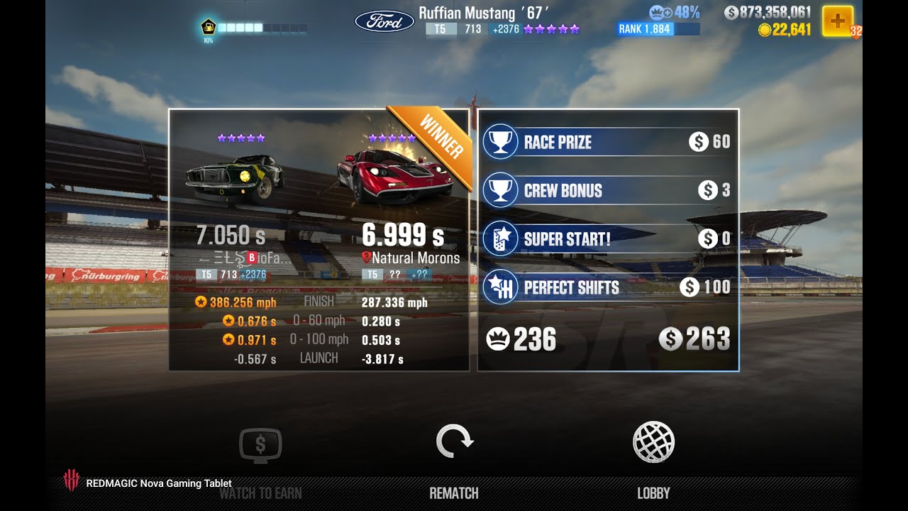 【CSR2】Ford Ruffian Mustang '67' (Purple Star) for 7.050 (Manual Launch ...