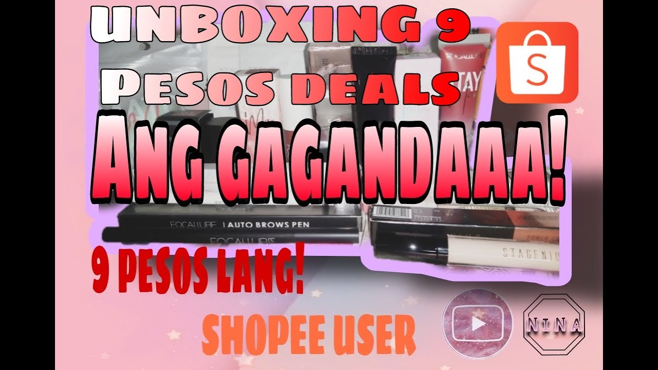 9 Pesos Per Item Deals sa Shopee (Unboxing) - YouTube