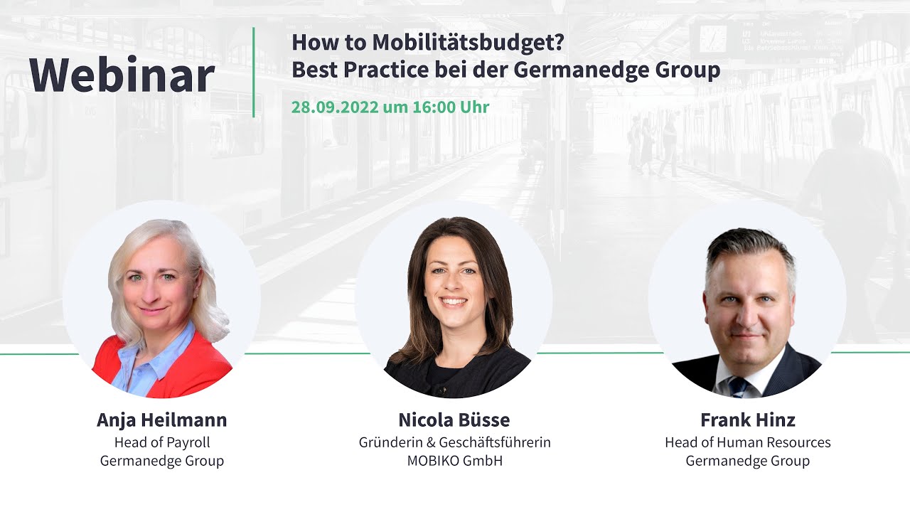How to Mobilitätsbudget … mit der Germanedge Group - YouTube