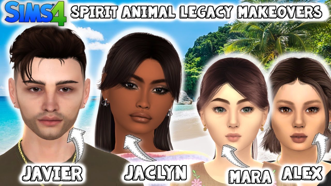 Townie Makeovers from my Spirit Animal Legacy Let's Play - Sims 4 CAS ...