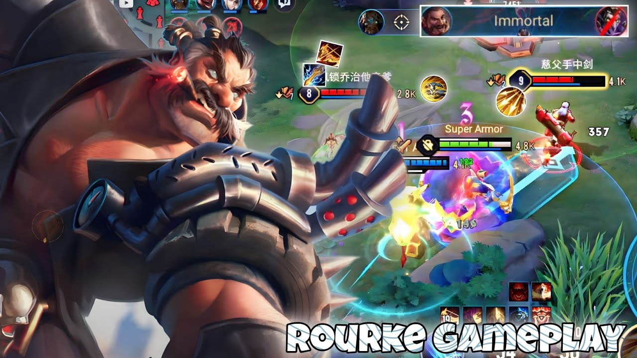 Rourke Jungle Pro Gameplay | Unstoppable Warrior | Arena of Valor Liên Quân mobile CoT - YouTube