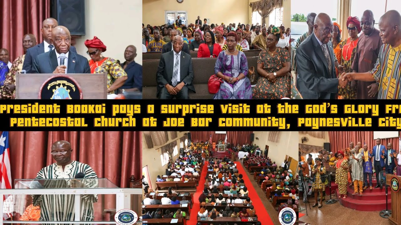 SHOCKING President Boakai pays surprise visit at God’s Glory Free ...