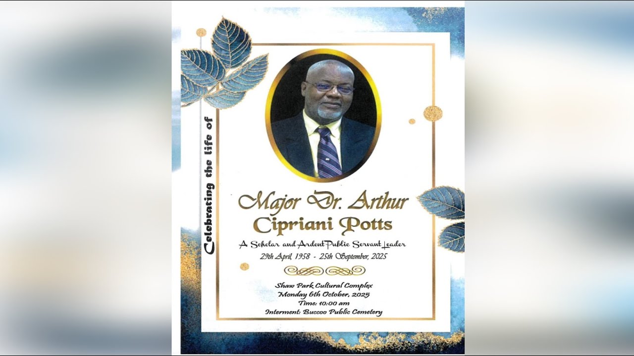 Celebrating the Life of Major Dr. Arthur Cipriani Potts - YouTube