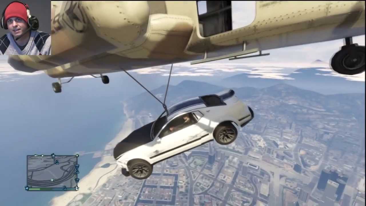 Car Sky Diving - Epic Grand Theft Auto Online (Sky Driving) - YouTube