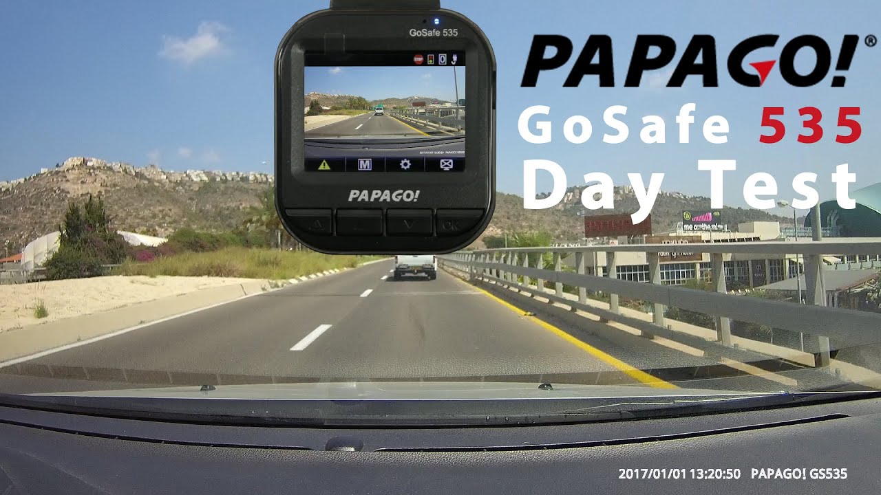 PAPAGO! GoSafe 535 Dash Cam Day Test - YouTube