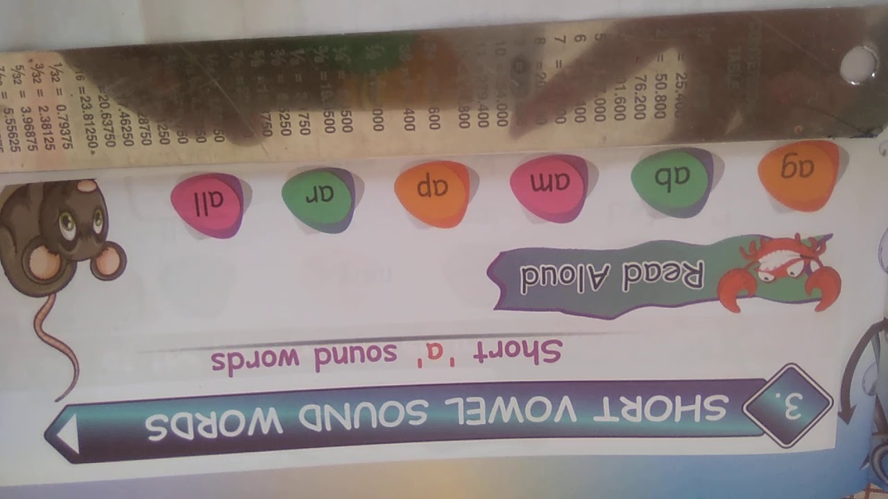 Reading of A sound words then paragraph. - YouTube