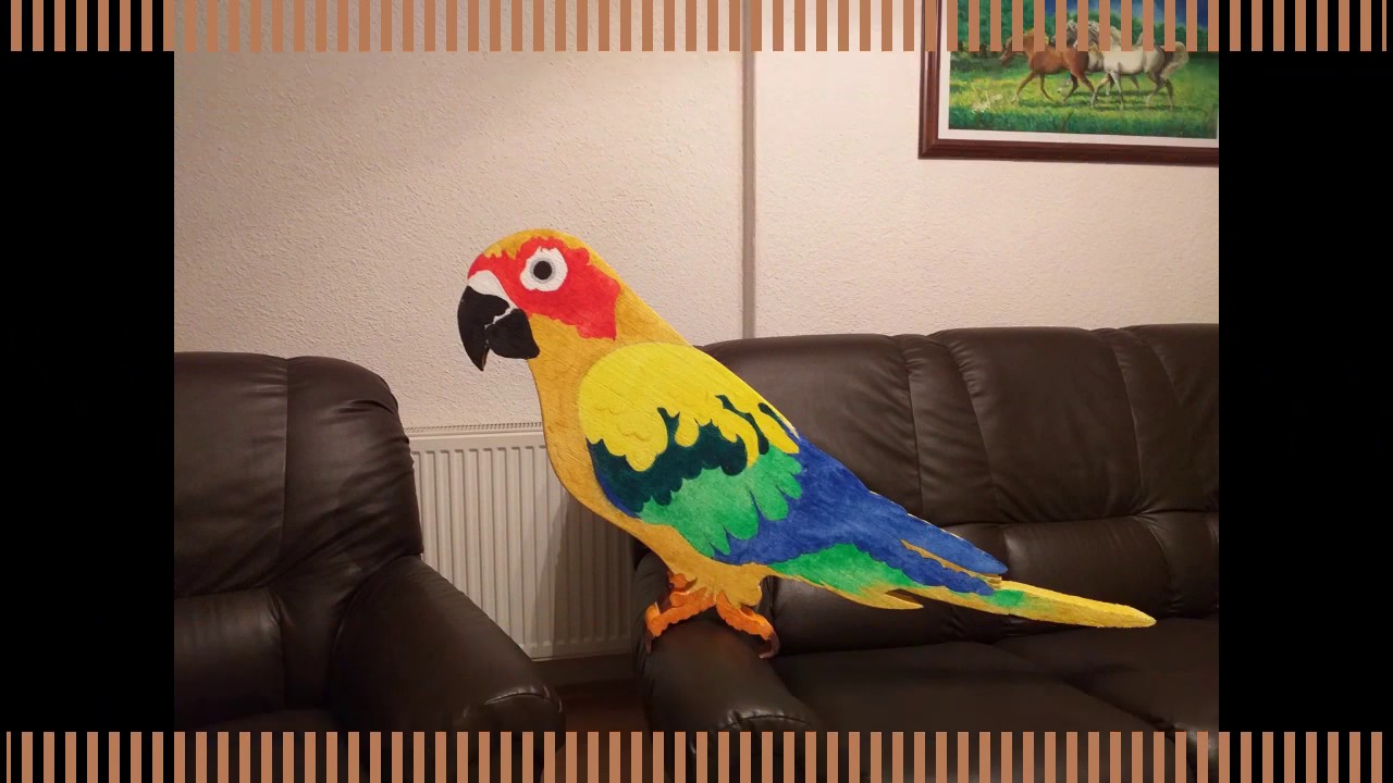 BIG PARROT MADE OF STYROFOAM - YouTube