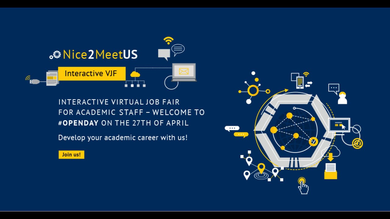 INTERACTIVE VIRTUAL JOB FAIR FOR ACADEMIC STAFF | Nice2MeetUS - YouTube