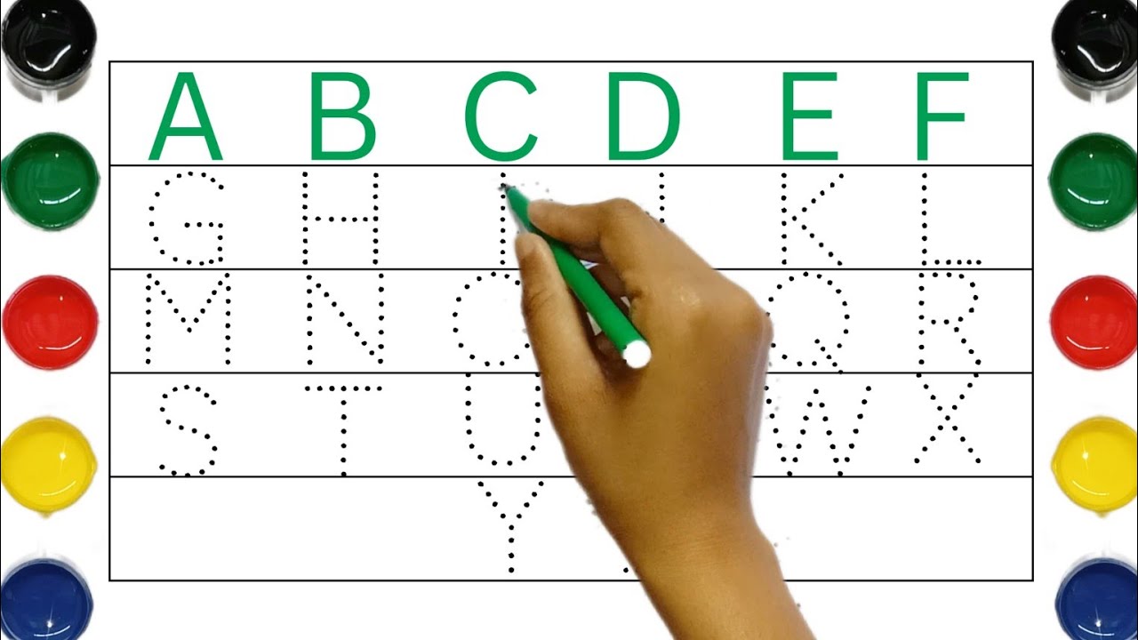 Alphabet drawing | Alphabet a to z | ABC learning | Coloring and ...