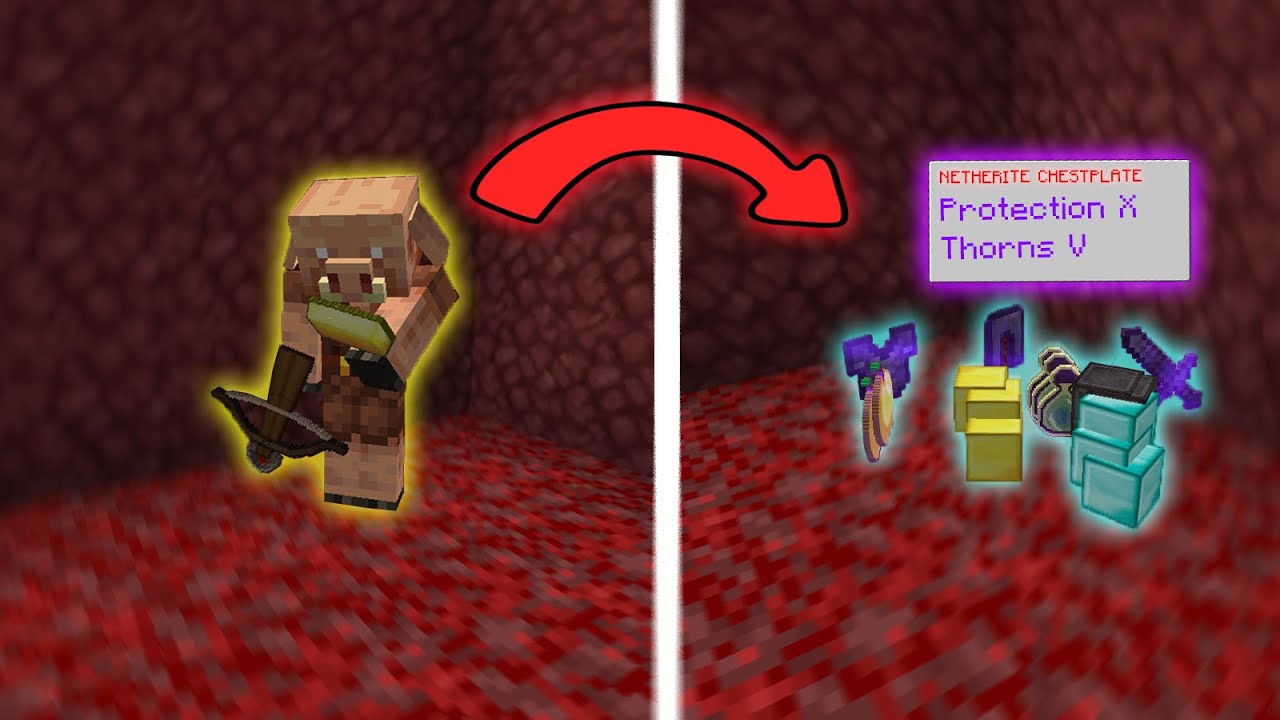 Minecraft But Piglin Drop Op Item... - YouTube