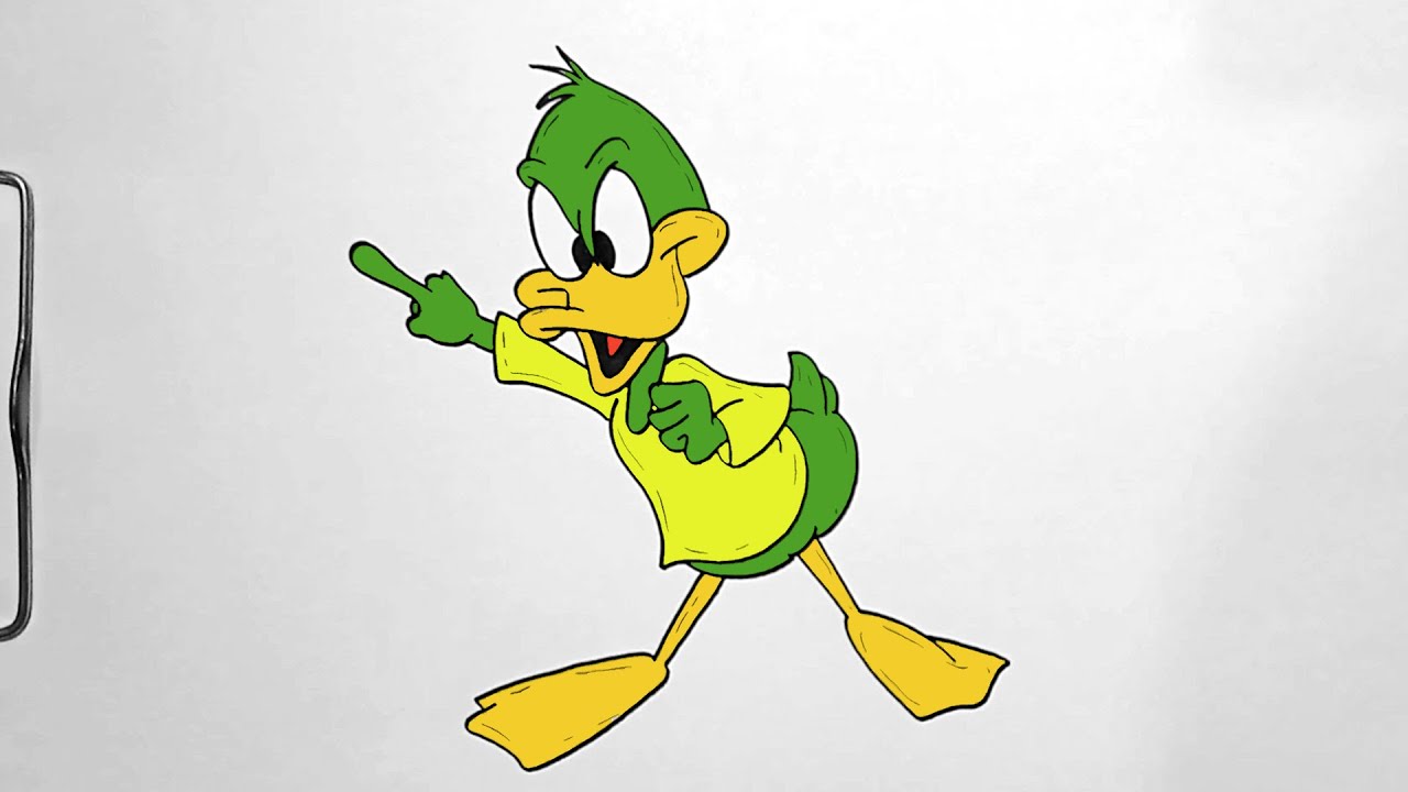 How to Draw PLUCKY DUCK | TINY TOON ADVENTURES - YouTube