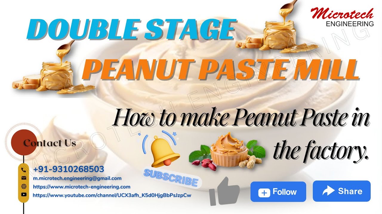double stage peanut paste mill paste mill collidal mill - YouTube
