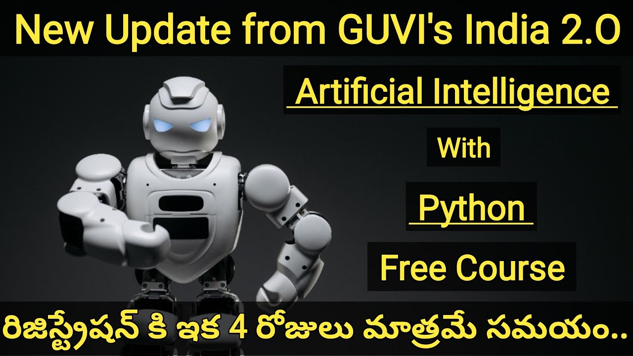 AI Free Training | Artificial Intelligence free course with Python | GUVI's for India 2.O|New ...