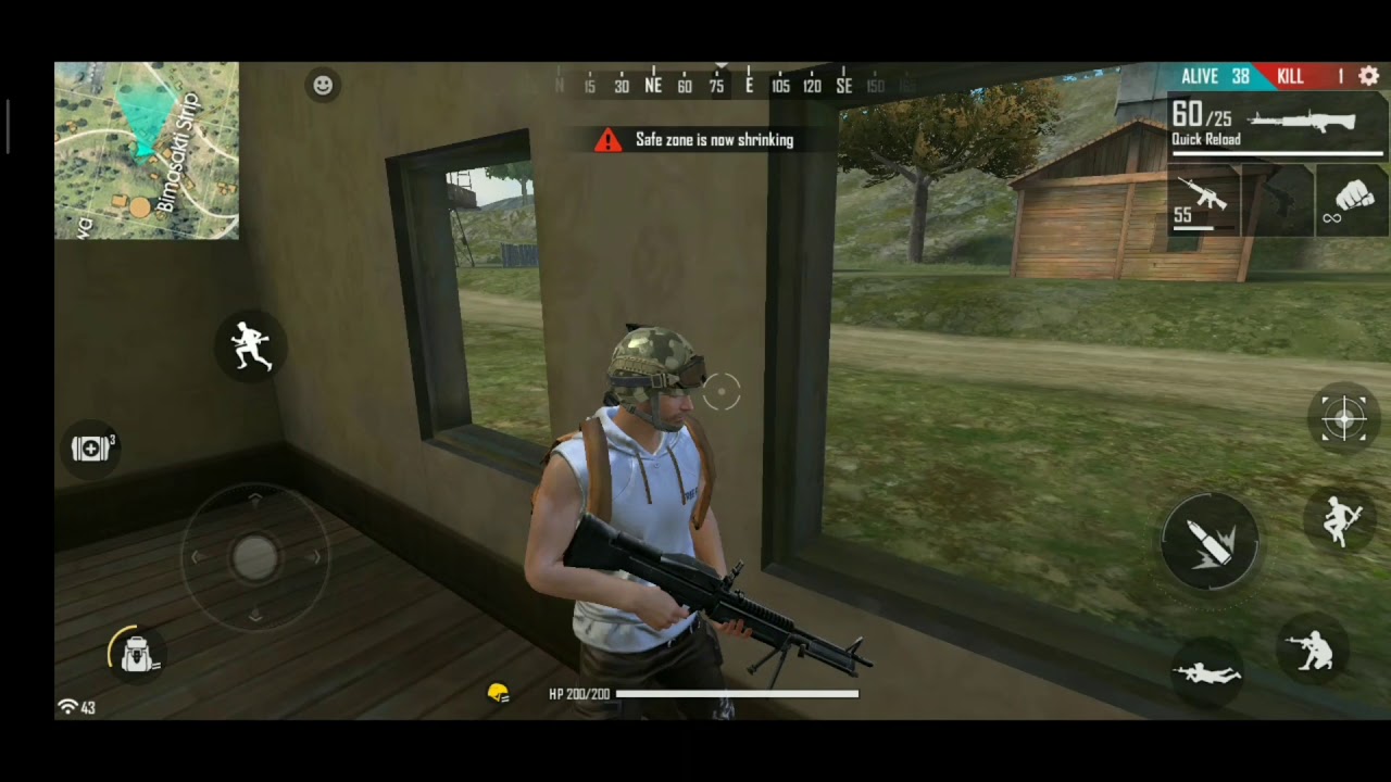 1st match in FREE FIRE //VICTORY (12 Kills) - YouTube