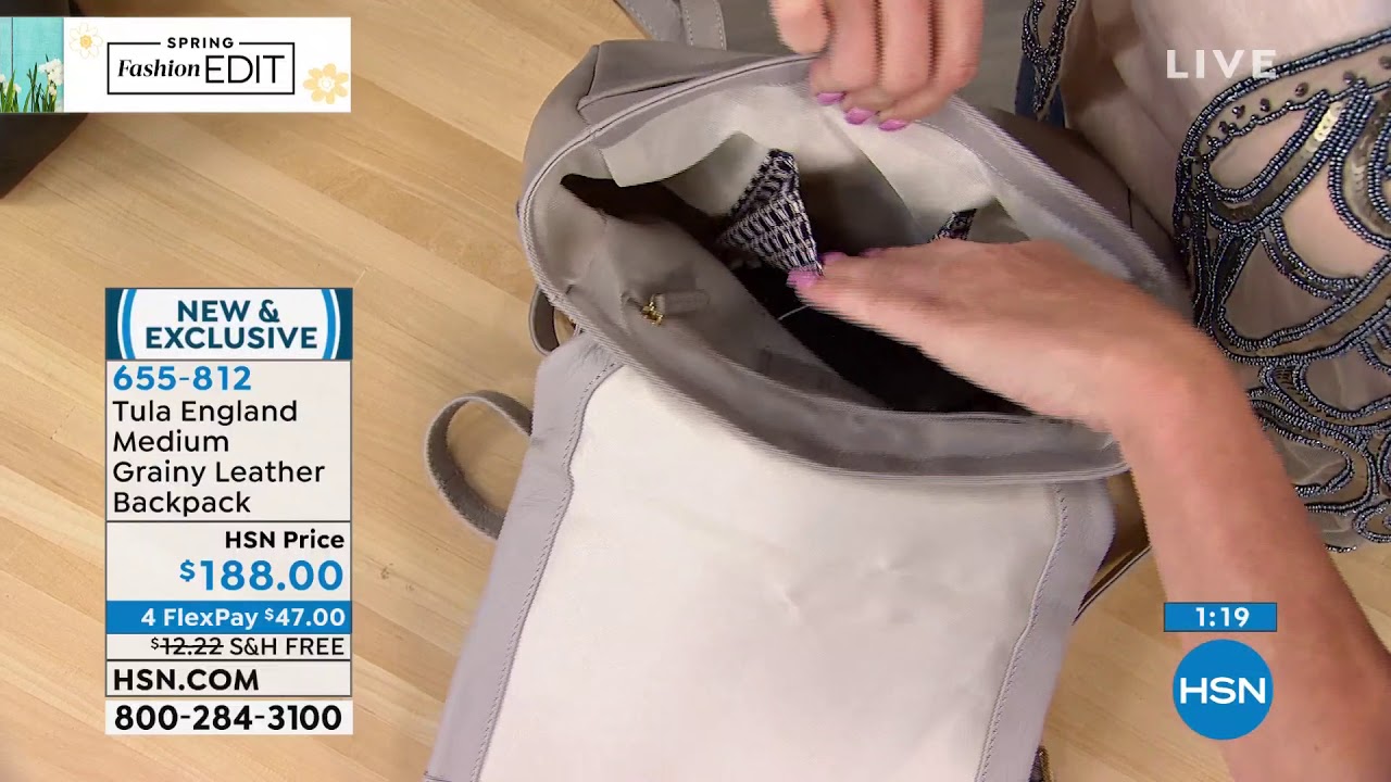 Tula England Medium Grainy Leather Backpack - YouTube