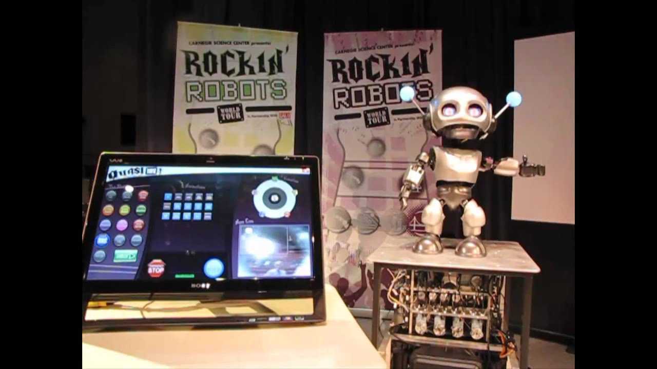 Quasi performs the "Output Ocean" segment of the Rockin' Robots show ...