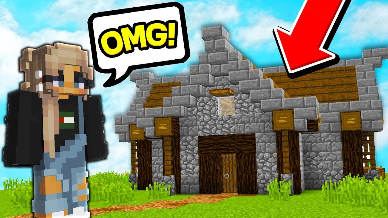 Her Minecraft Skyblock island got GRIEFED... so I SURPRISED her with a ...