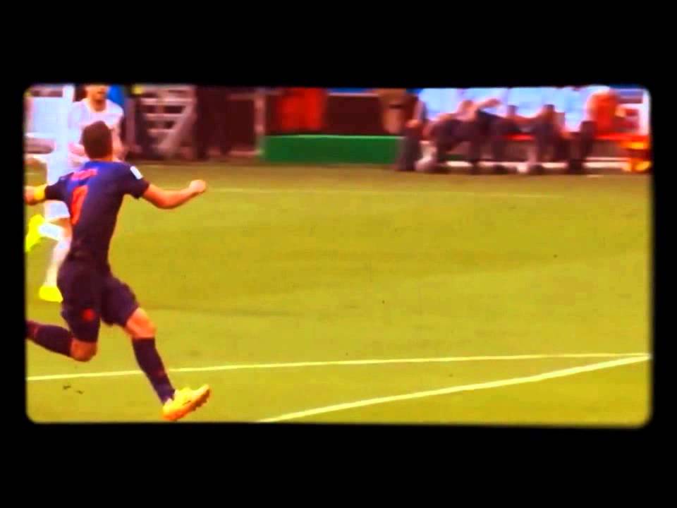 Robin Van Persie's goal vs spain 2014 world cup - YouTube