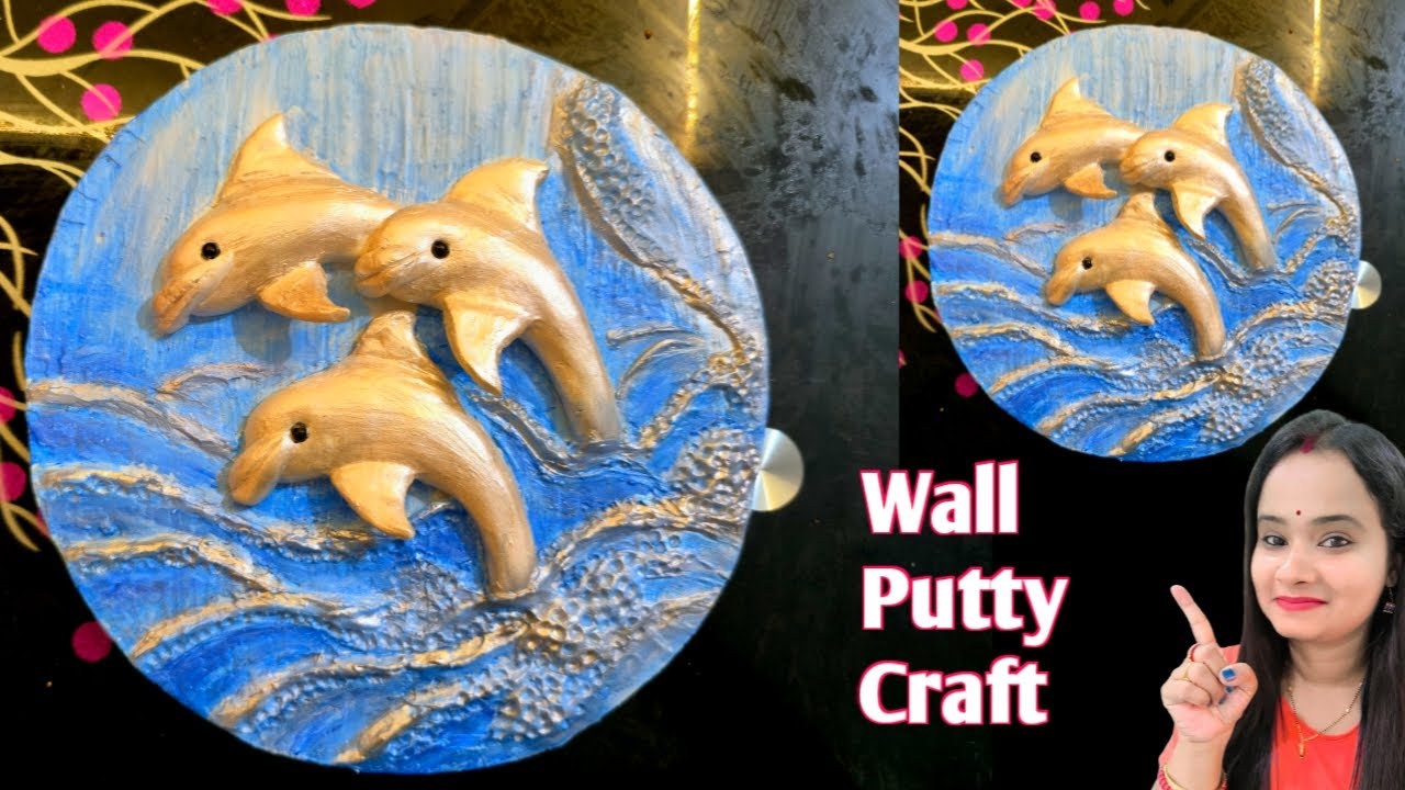 Wall Putty Craft | Best Out Of Waste Craft Ideas | Wall Hanging DIY ...