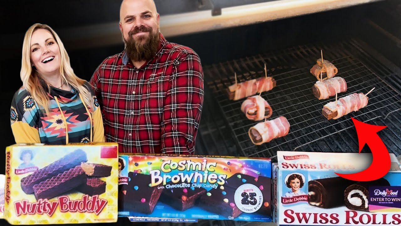 Smoked Original Little Debbie Cakes wrapped in Bacon 🥓 | Nutty Buddy ...