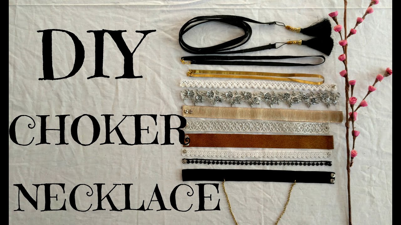 DIY Choker Necklace | I F T E S H A M - YouTube