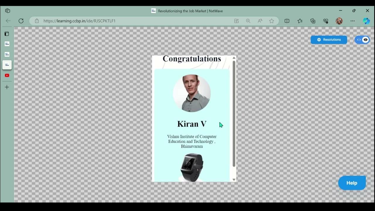 CODING PRACTICE 1 Congrats Card - YouTube