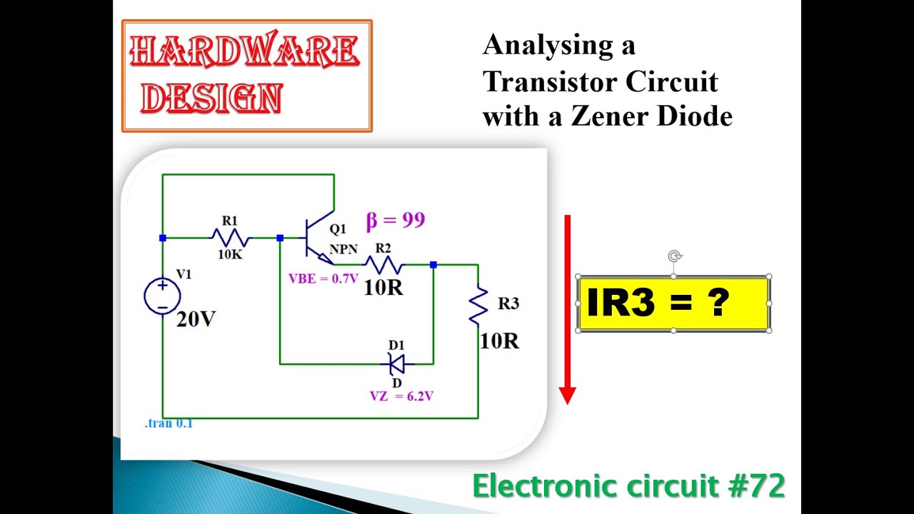 Voltage Regulation Circuit Analysis: Transistor & Zener || Hardware ...