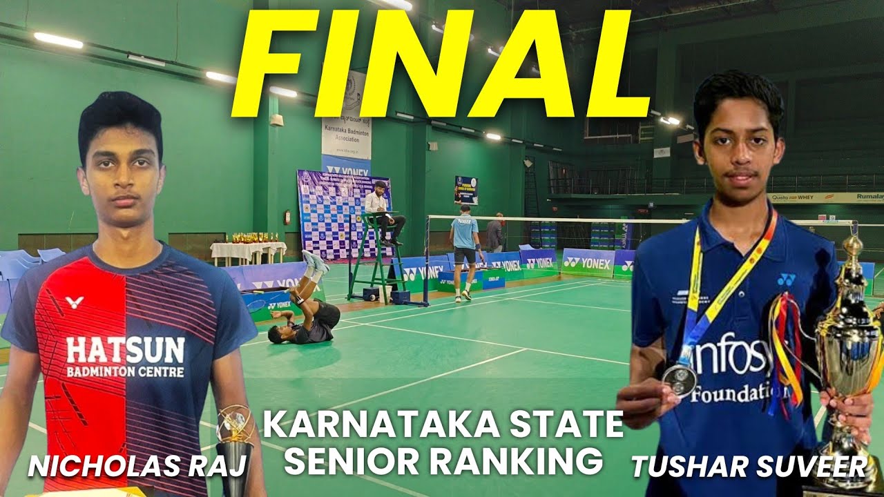 Tushar Suveer vs Nicholas Raj | Karnataka state senior ranking ...