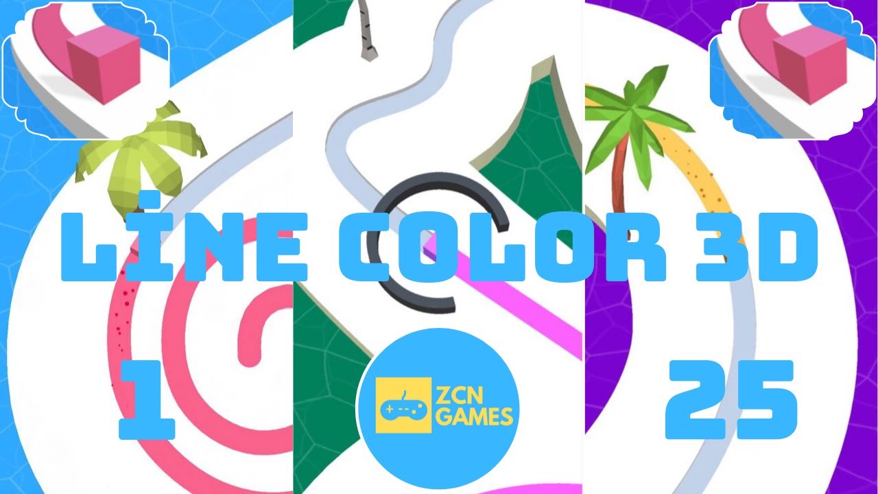 Line Color 3D Gameplay Part 1 - Levels 1 - 25 - YouTube