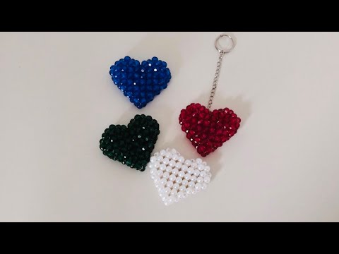 Boncuktan Kalp Anahtarlık Yapımı