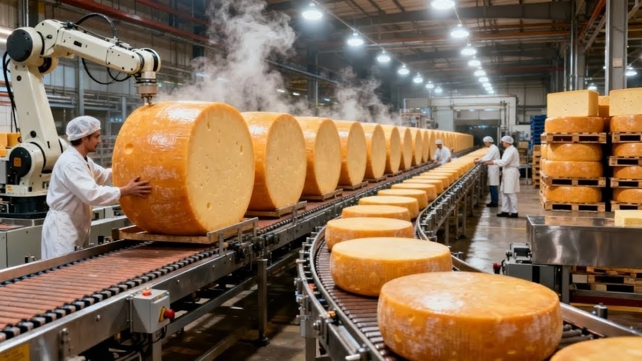 Inside a Mega Cheese Production Line: From Raw Milk to Aged Blocks ...