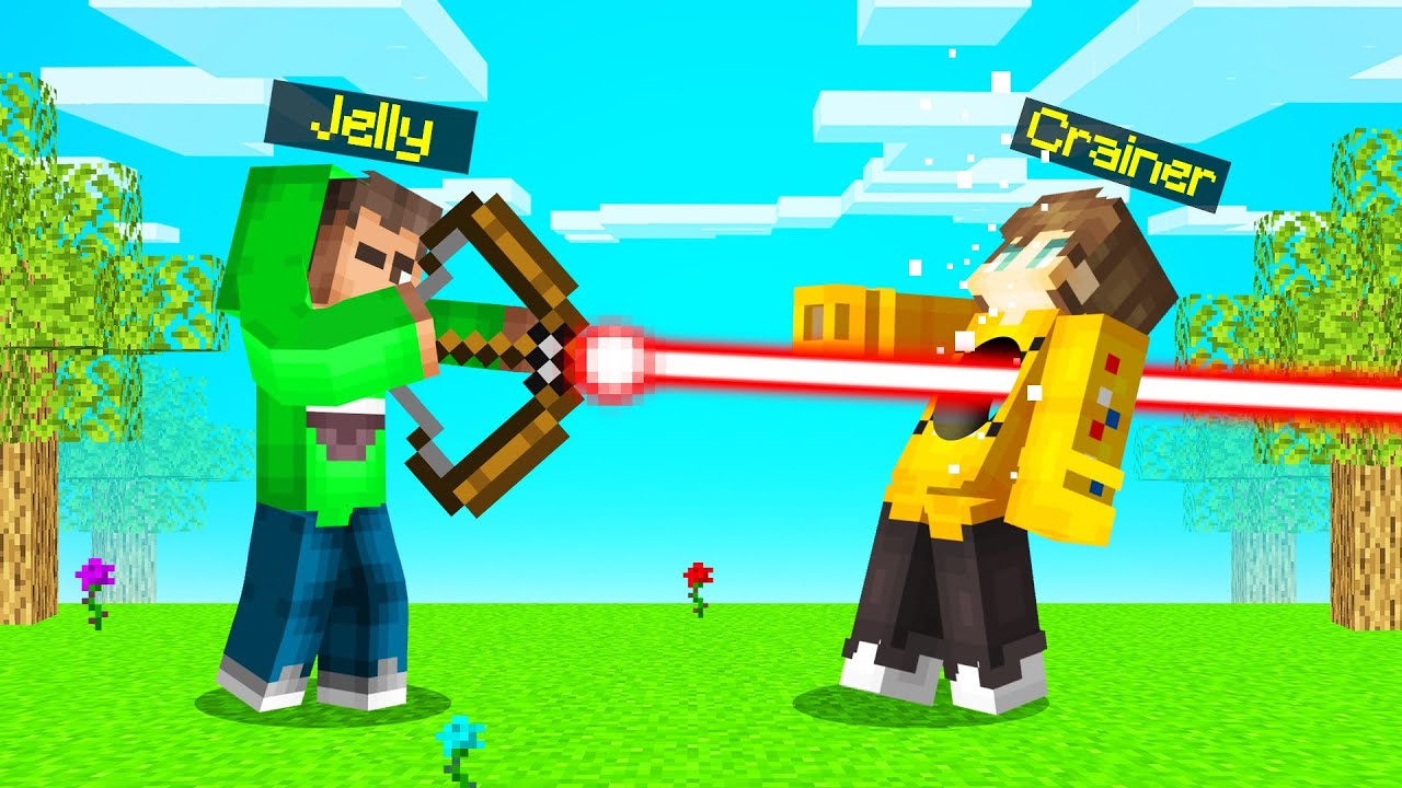 This MINECRAFT CHEAT Adds LASER ARROWS! (overpowered) - YouTube