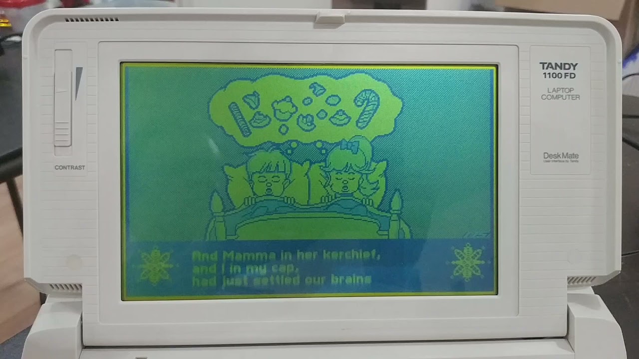 Tandy 1100FD Christmas - YouTube