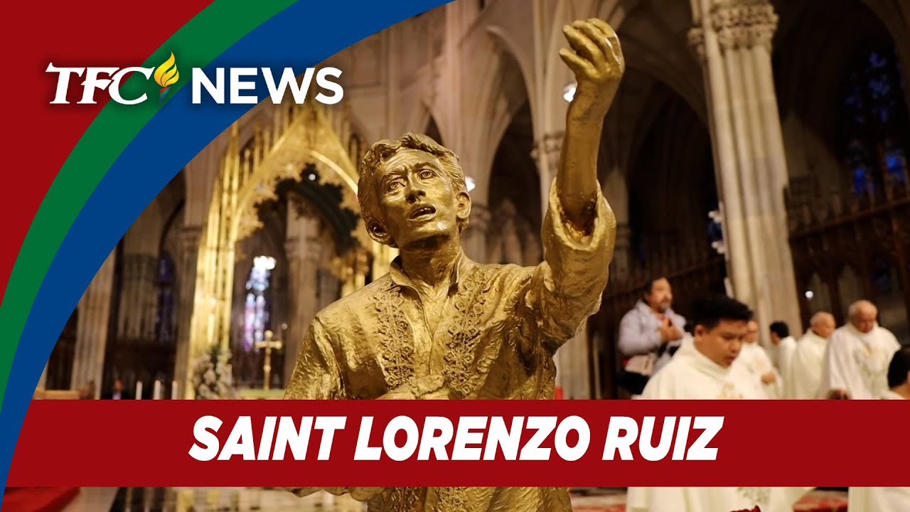 Statue of first PH saint Lorenzo Ruiz enthroned at St. Patrick's ...