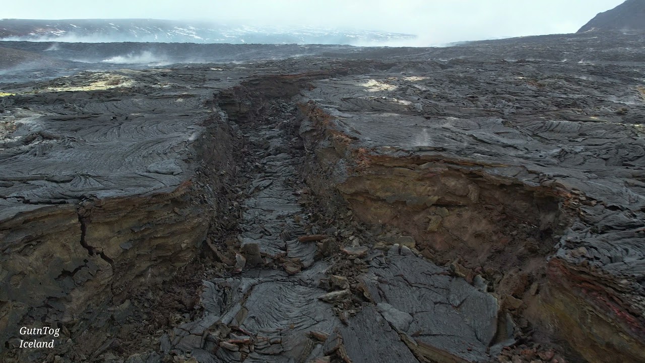 Impressive lava channel. Drone 4K. 60 fps. Nov. 19, 21 - YouTube