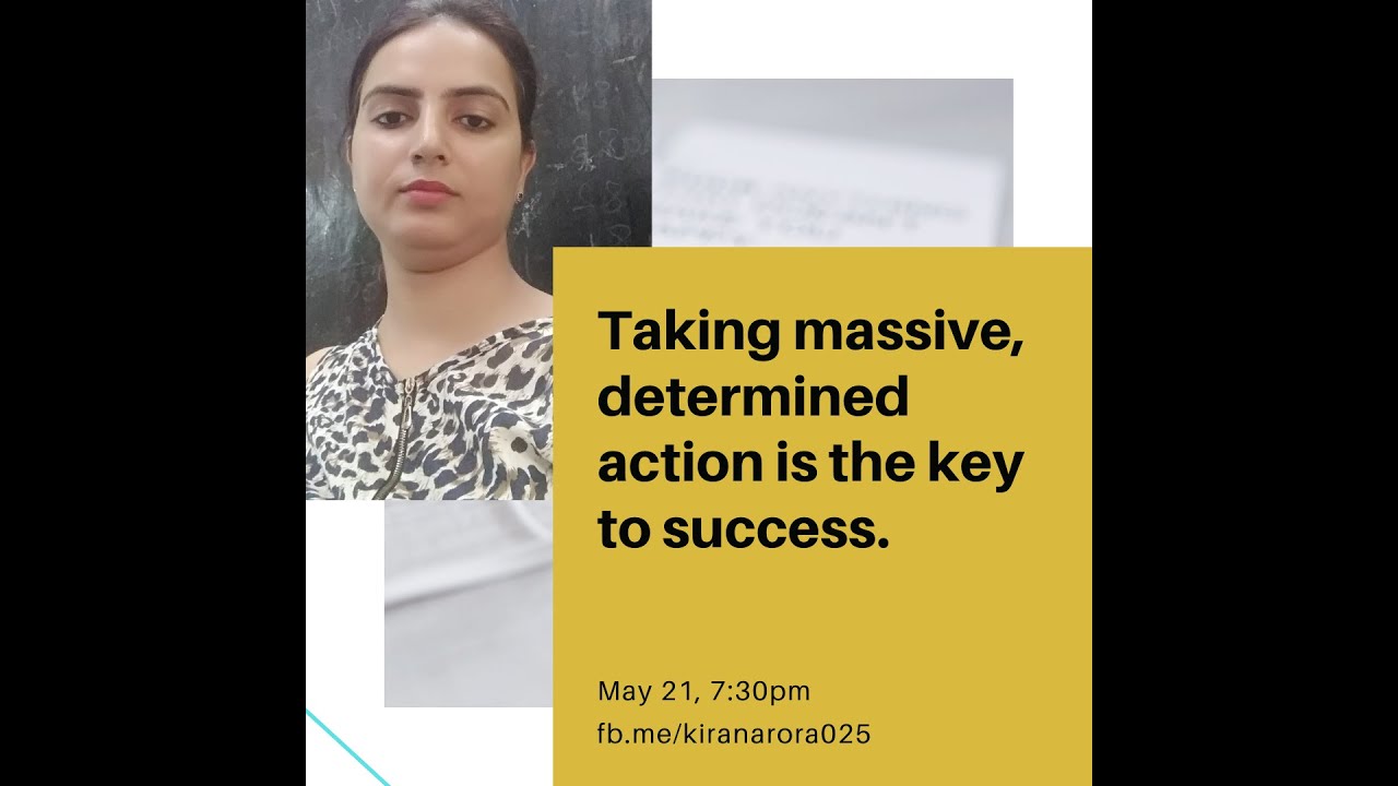 Taking Massive,Determined Action Is The Key To Success. - YouTube