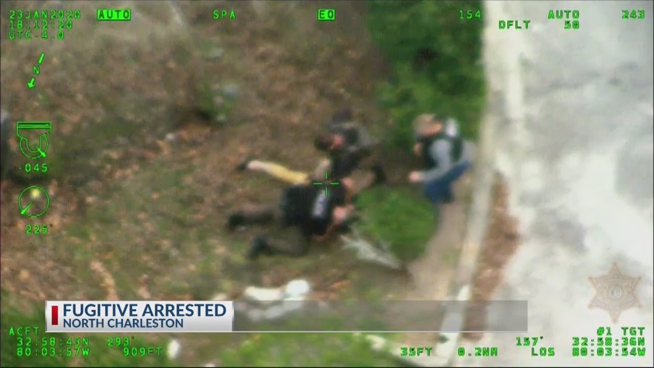 Fugitive arrest aerial footage - YouTube