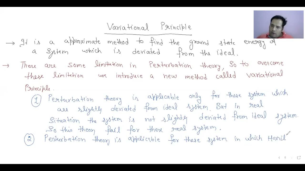 Lecture 10 variational principle, ground state energy of H atom part 1 - YouTube